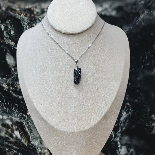 Raw Tektite Pendant | Raw Stone Pendant - My Roller Stone